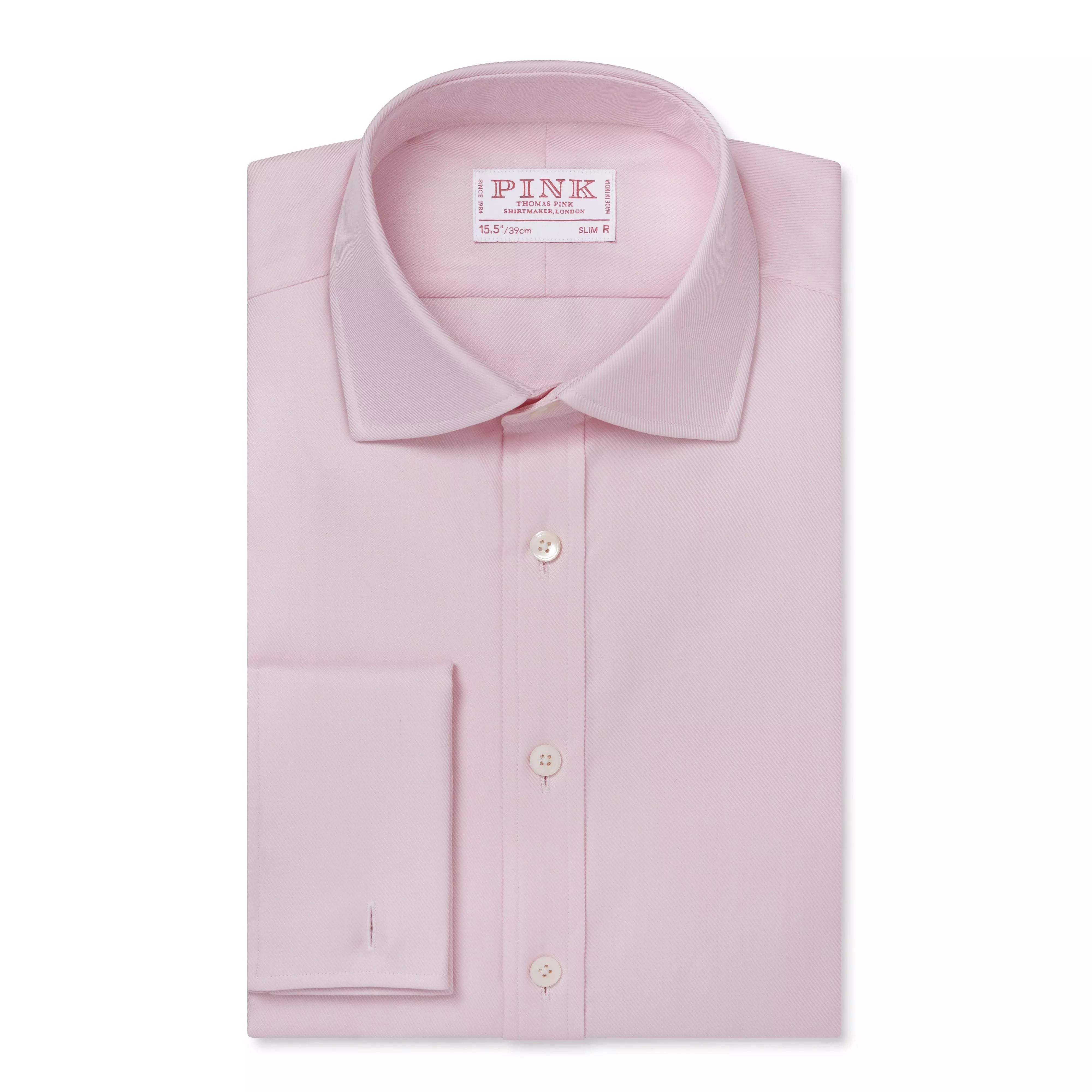 Pale Pink Slim Fit French Cuff Royal Twill Dress Shirt – Thomas Pink