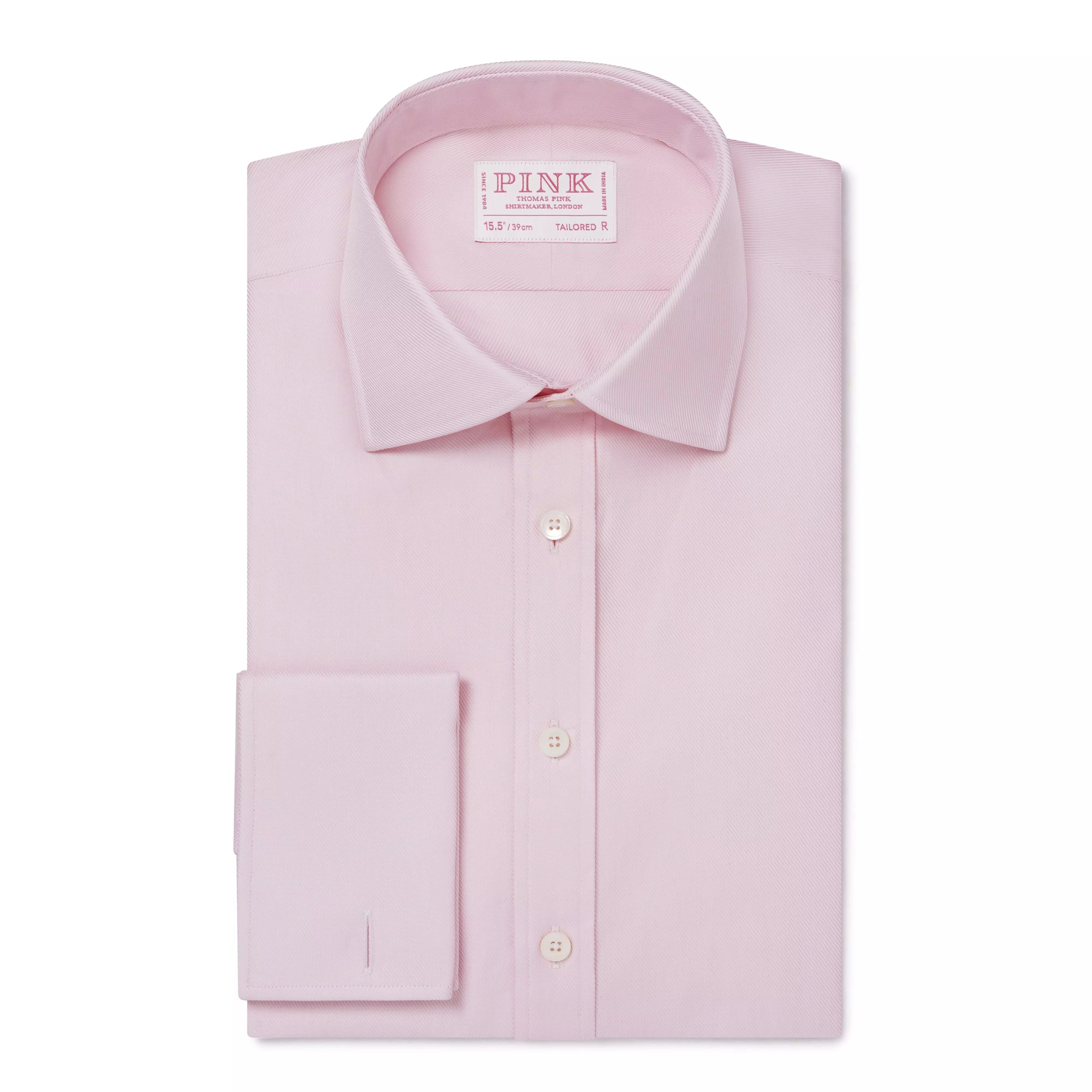 Pale Pink Tailored Fit French Cuff Royal Twill Dress Shirt – Thomas Pink
