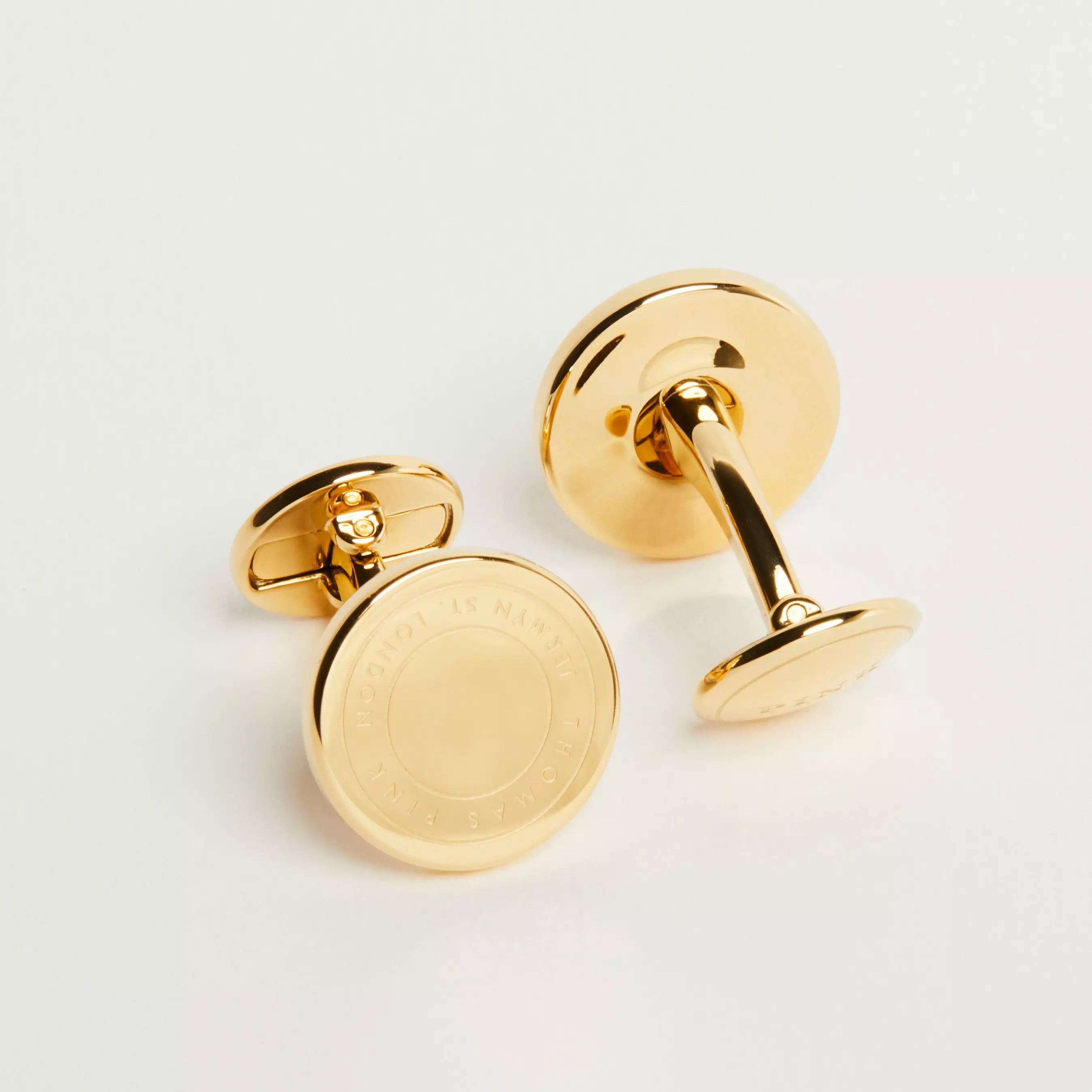 Gold Gold Finish Jermyn St Cufflinks – Thomas Pink
