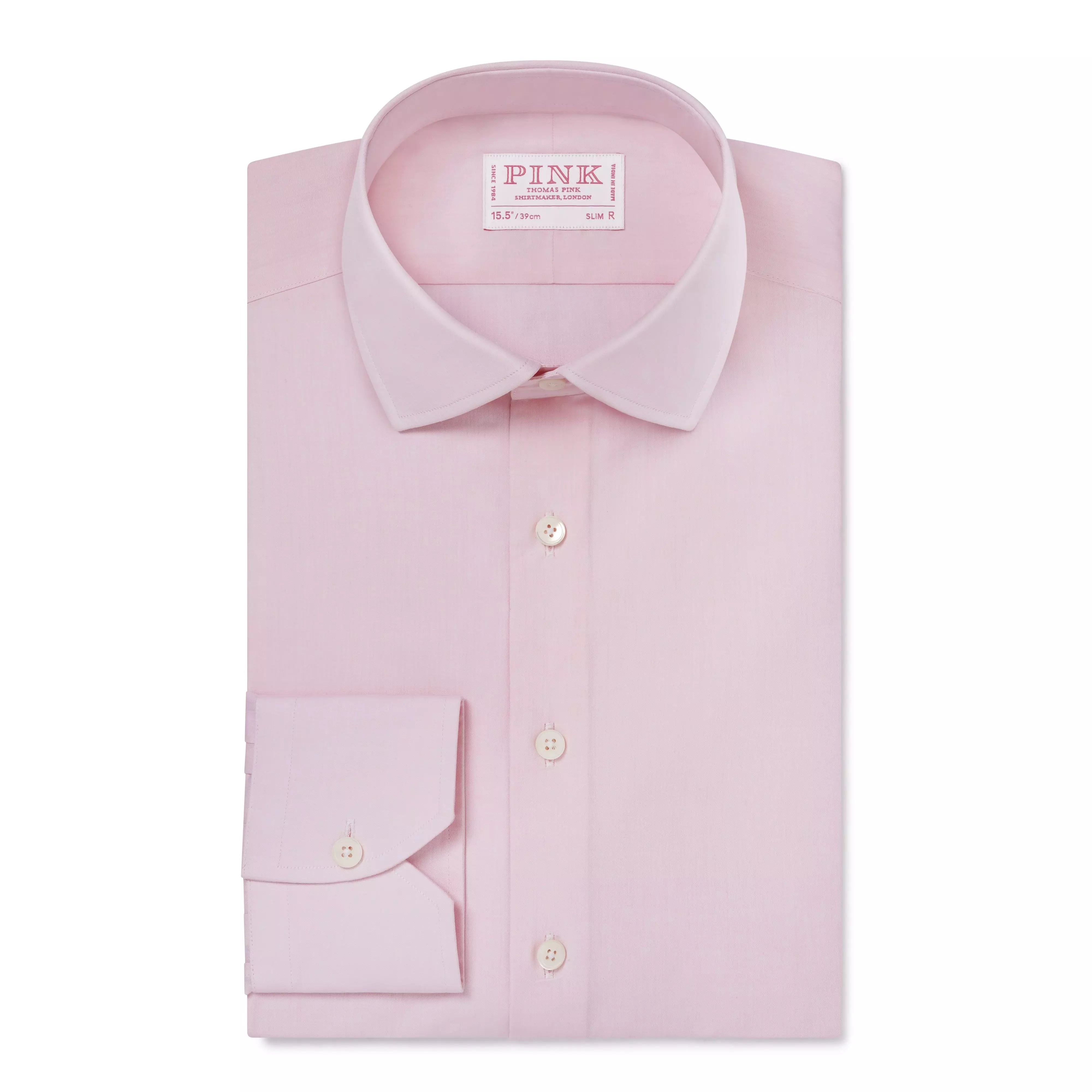 Pale Pink Slim Fit Ramses Poplin Formal Shirt – Thomas Pink